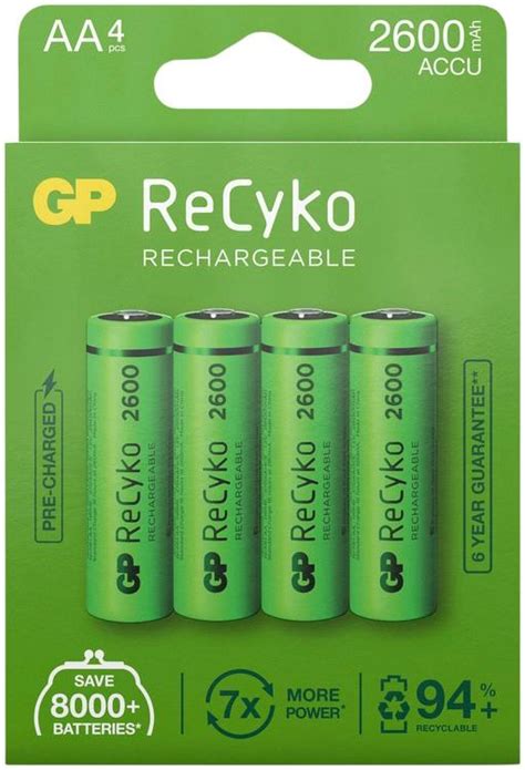 GP Recyko NiMH Ladattava AA Akku 2600mAh 4kpl S Kaupat Ruoan Verkkokauppa