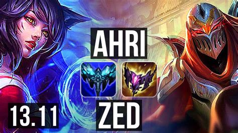 AHRI Vs ZED MID 6 2 12 1 5M Mastery 800 Games KR Master 13