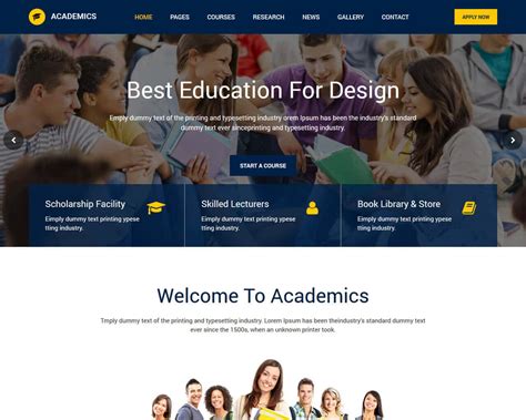 best awesome and responsive education website templates 2018