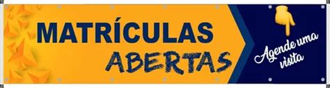 Faixa Banner Matriculas Abertas 2mt X 50cm Mod