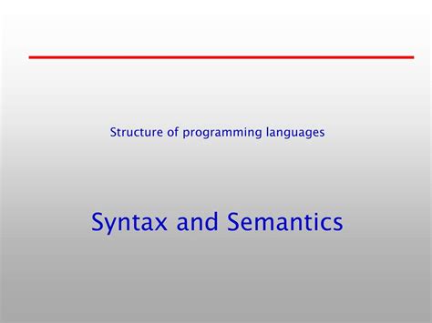 structure of programming languages ppt download