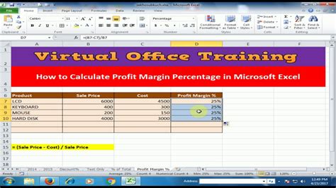 How To Calculate Profit Margin Percentage In Microsoft Excel Excel