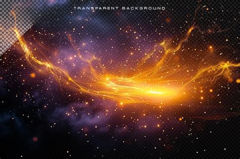 Premium PSD Abstract Glowing Fire Particles In Transparent Overlay