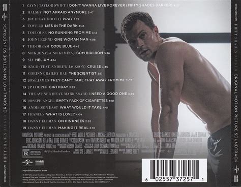 Encarte Fifty Shades Darker Original Motion Picture Soundtrack