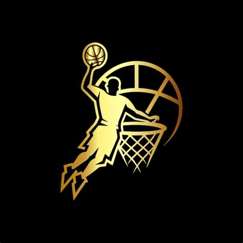 Premium Vector Basketball Sport Logo Template Golden Basketball