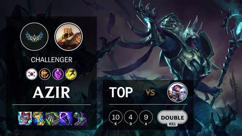 Azir Top Vs Fiora Kr Challenger Patch Youtube