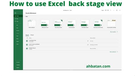 How To Use Excel Backstage View YouTube