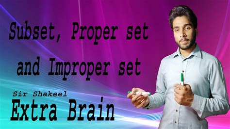 other types of set subset proper set improper set youtube