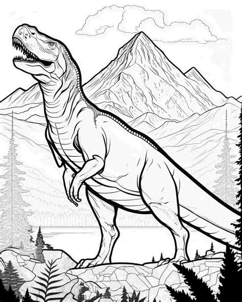 Roaring T Rex Coloringfunhouse