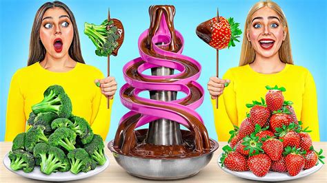Thử Thách Tháp Phun Sô Cô La Trận Chiến Ăn Được Multi DO Challenge