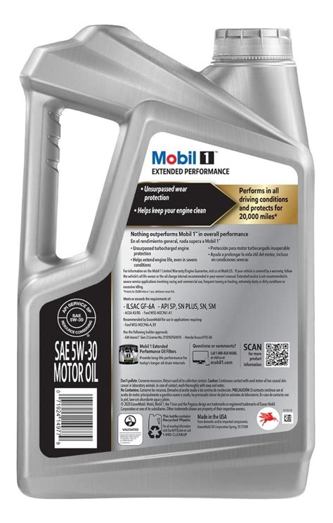 Aceite Sintetico Mobil 1 Extended Performance 5w30 4 73 Lts Envío gratis
