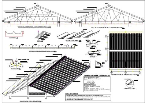 Roof Truss Detail 2d View CAD Construction Block Layout File In Autocad