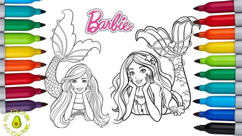 Barbie Mermaid Coloring Pages Barbie Coloring Book Pages Barbie