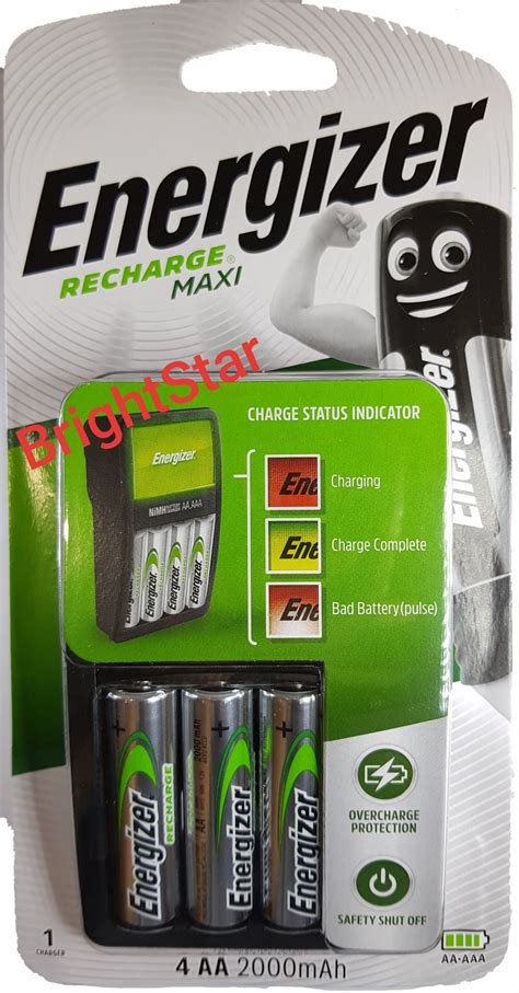 ENERGIZER RECHARGE MAXI CHVCM4 4 AA 2000 MAh BATERAI RECHARGE