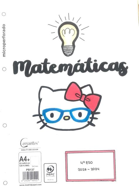 Portada matemáticas hello kitty Libro de historietas Dibujos para