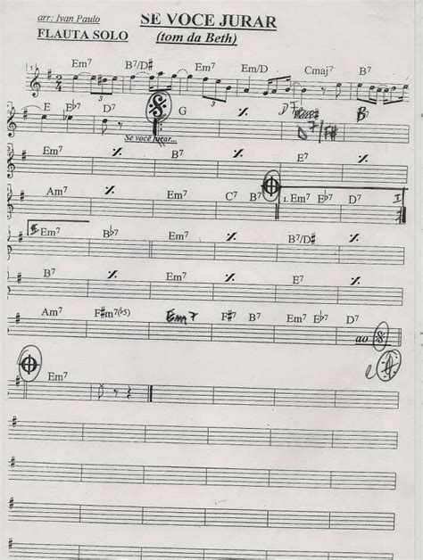 Meu Cavaquinho Partituras Partitura Se Você Jurar Beth Carvalho