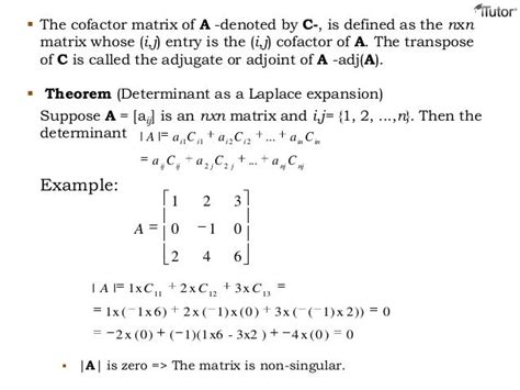 inverse matrix and determinants