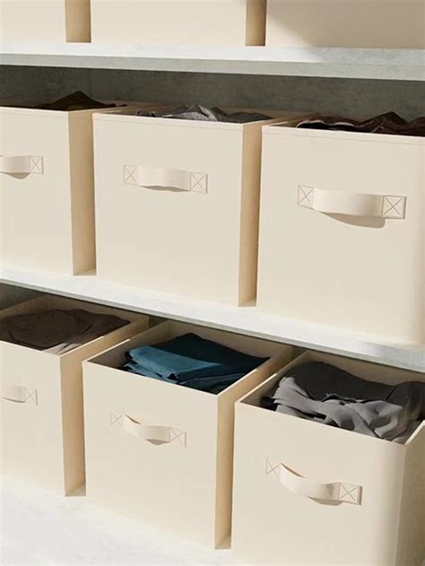 1 pièce Boîte de rangement unicolore repliable Mode en ligne SHEIN