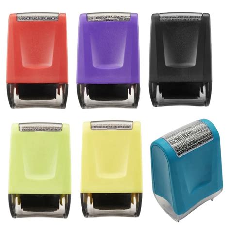 Promotion 6Pcs Identity Protection Roller Stamp For Guarding Your Id