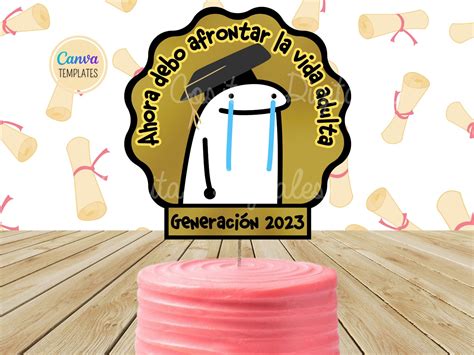 Flork Graduacion 9 Diseños Cake Topper Graduado Prepa Etsy