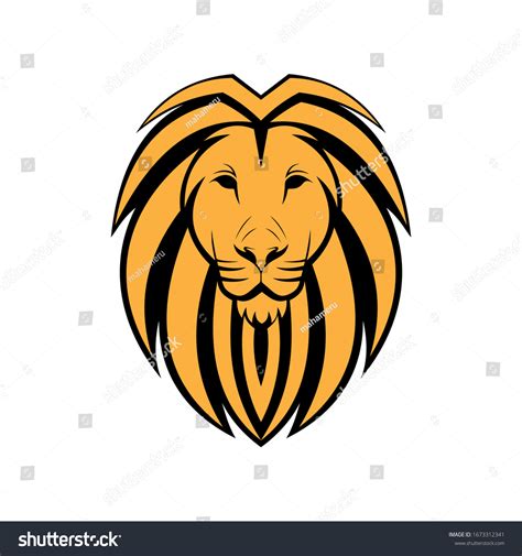 Gold Creative Lion Head Logo Symbol Stock Vector Royalty Free