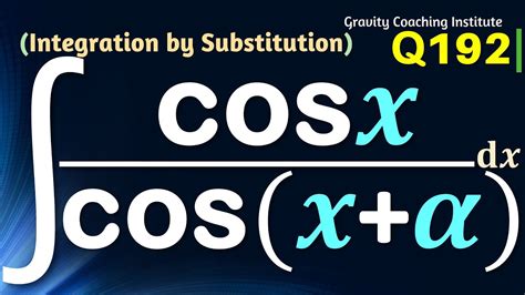 Q Cosx Cos X Dx Integral Of Cos X Cos X Alpha