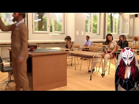 Steps Of Debauchery Horny Student Masturbates In The Classroom