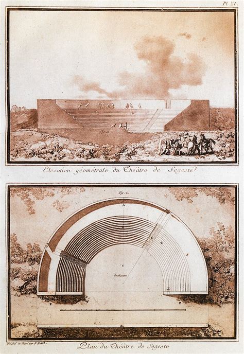 Elevation géométrale du Théâtre de Segeste Plan du Théâtre de Segeste