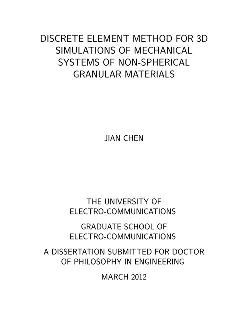 pdf understanding the discrete element method simulation of non spherical particles for