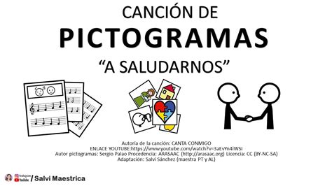 Saludarnos Canci N Con Pictogramas En Espa Ol Saludo Canci N Infantil