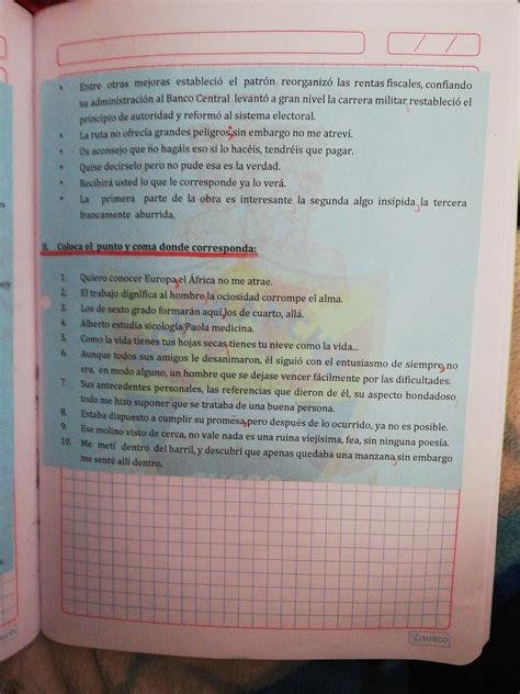 2 Coloca El Punto Y Coma Donde Corresponda Brainly Lat