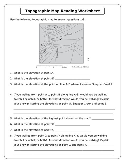 Free Printable Topographic Map Worksheets FREE PRINTABLE TEMPLATES