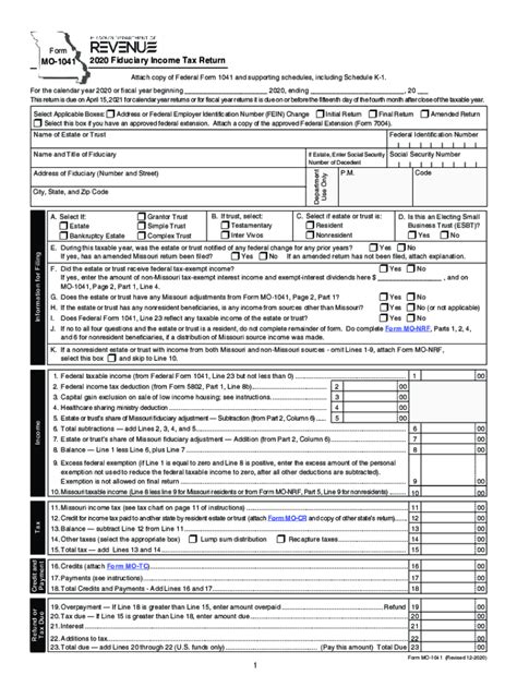 MO MO 1041 2020 2021 Fill Out Tax Template Online US Legal Forms