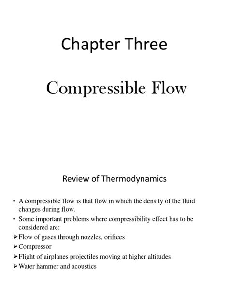 ch 3 compressible flow pdf fluid dynamics compressible flow