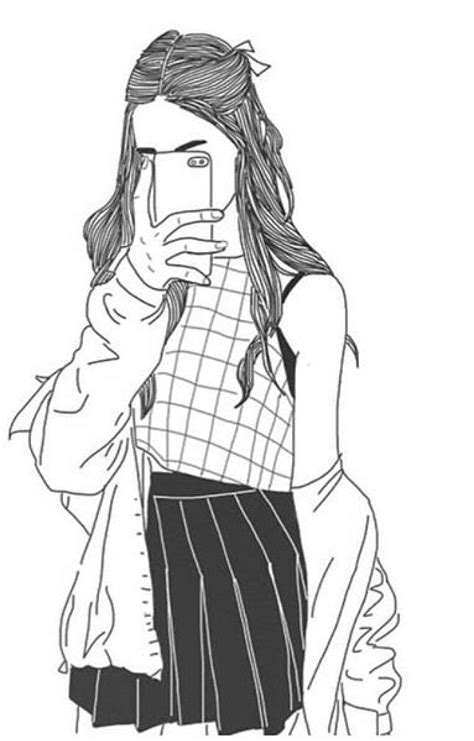 Chicas Tumblr Dibujos Dibujos Aesthetic Para Colorear Dibujos Para F