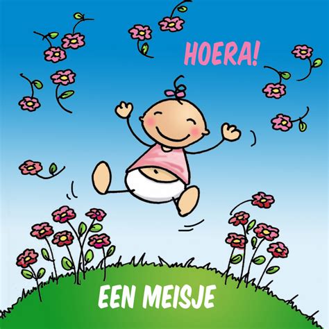 Blij Meisje Geboren Felicitatiekaarten Kaartje2go