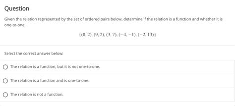 solved given the relation represented by the set of ordered