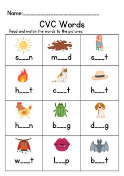 CVC Words Worksheet Test By Waldorf Teacher Mary TPT