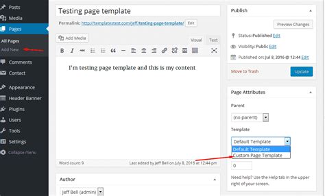 how to create a custom page template in wordpress 4 x monsterpost
