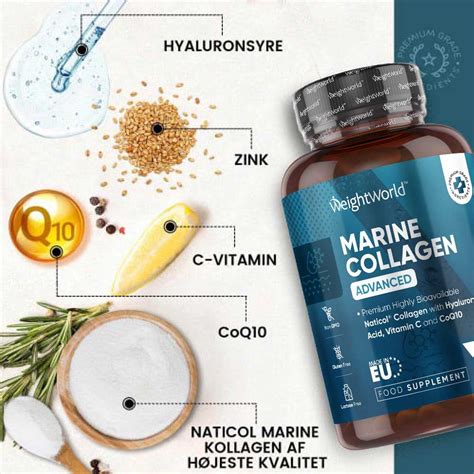 Køb Marine Collagen kapsler med Hyaluronsyre 120 stk