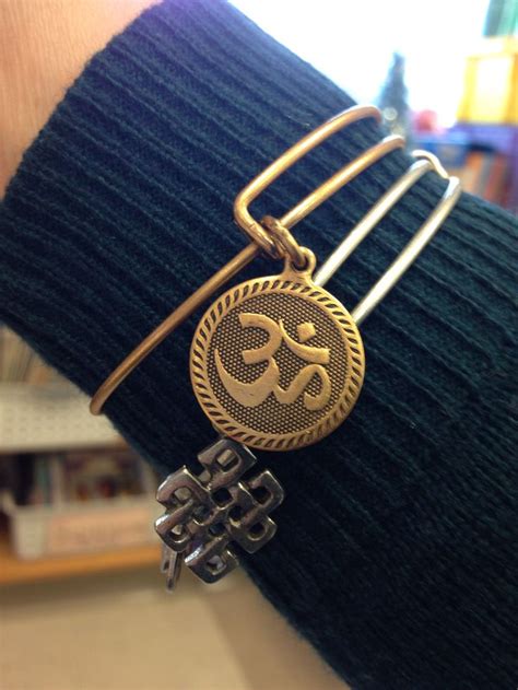 Alex And Ani Om And Endless Knot Bracelets Pretty Jewellery Bracelet