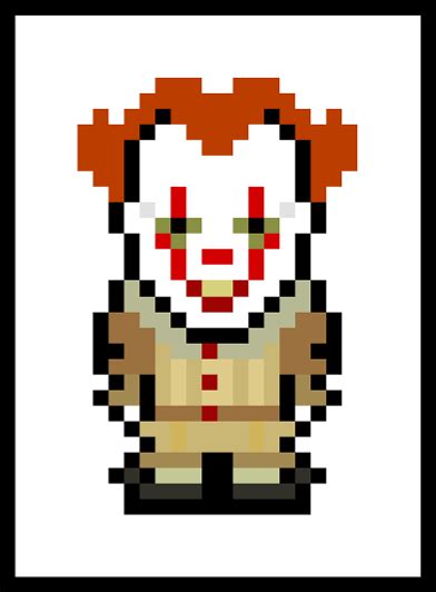 8 Bit New Pennywise Pixel Art Pixel Design Pixel