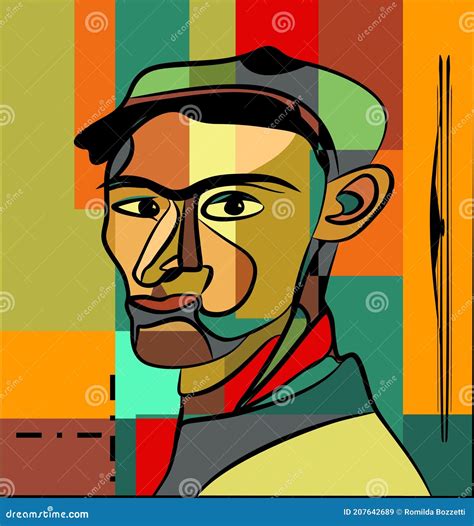 Abstracto Retrato Estilo De Arte Cubista Ilustraci N Del Vector