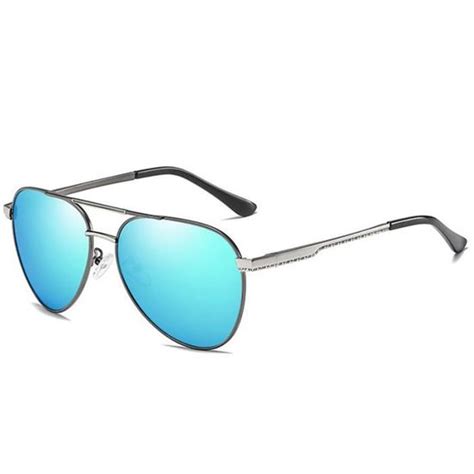 SHARPHY Lunettes de soleil homme aviateur métal conduire sports de