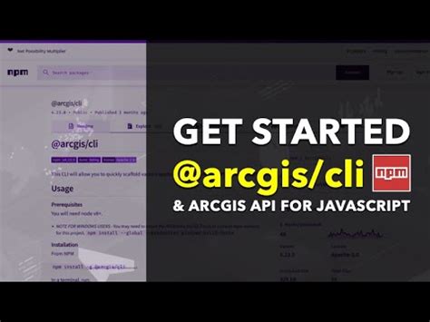Build Arcgis Api For Javascript Apps With The Arcgis Cli Youtube