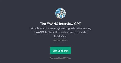 The FAANG Interview GPT Faang Interview Simulation TAAFT