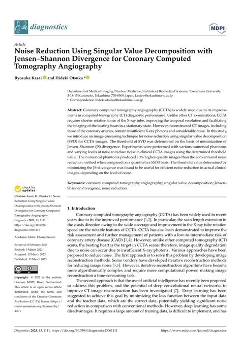 pdf noise reduction using singular value decomposition with jensen shannon divergence for