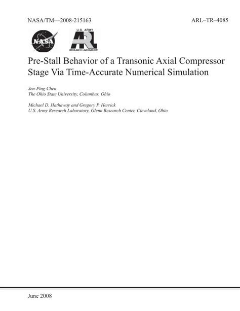 pdf pre stall behavior of a transonic axial compressor stage dokumen tips