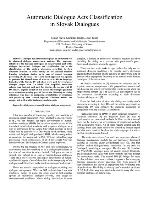 pdf automatic dialogue acts classification in slovak dialogues