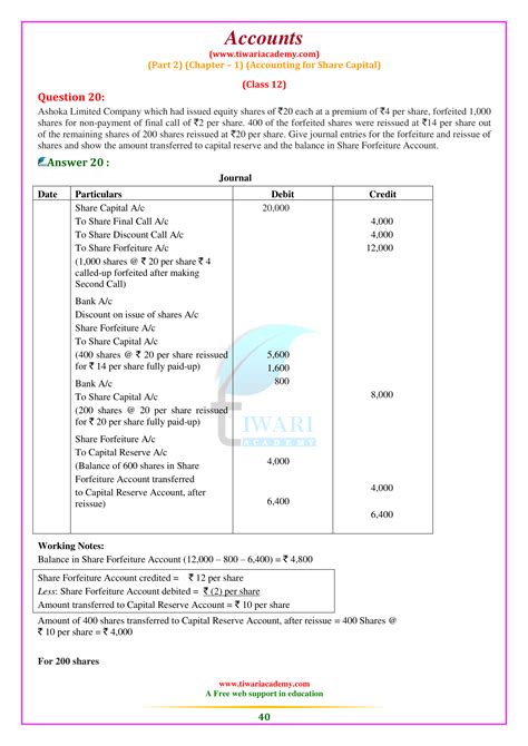 Ncert Solutions For Class Accountancy Part Chapter Updated